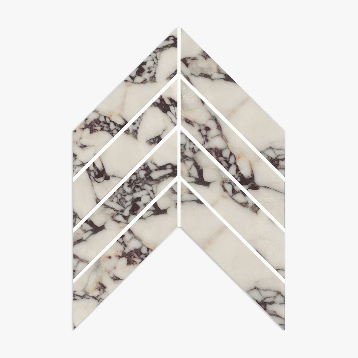 Calacatta Viola Polished Chevron Marble Mosaic – Calacatta Tile