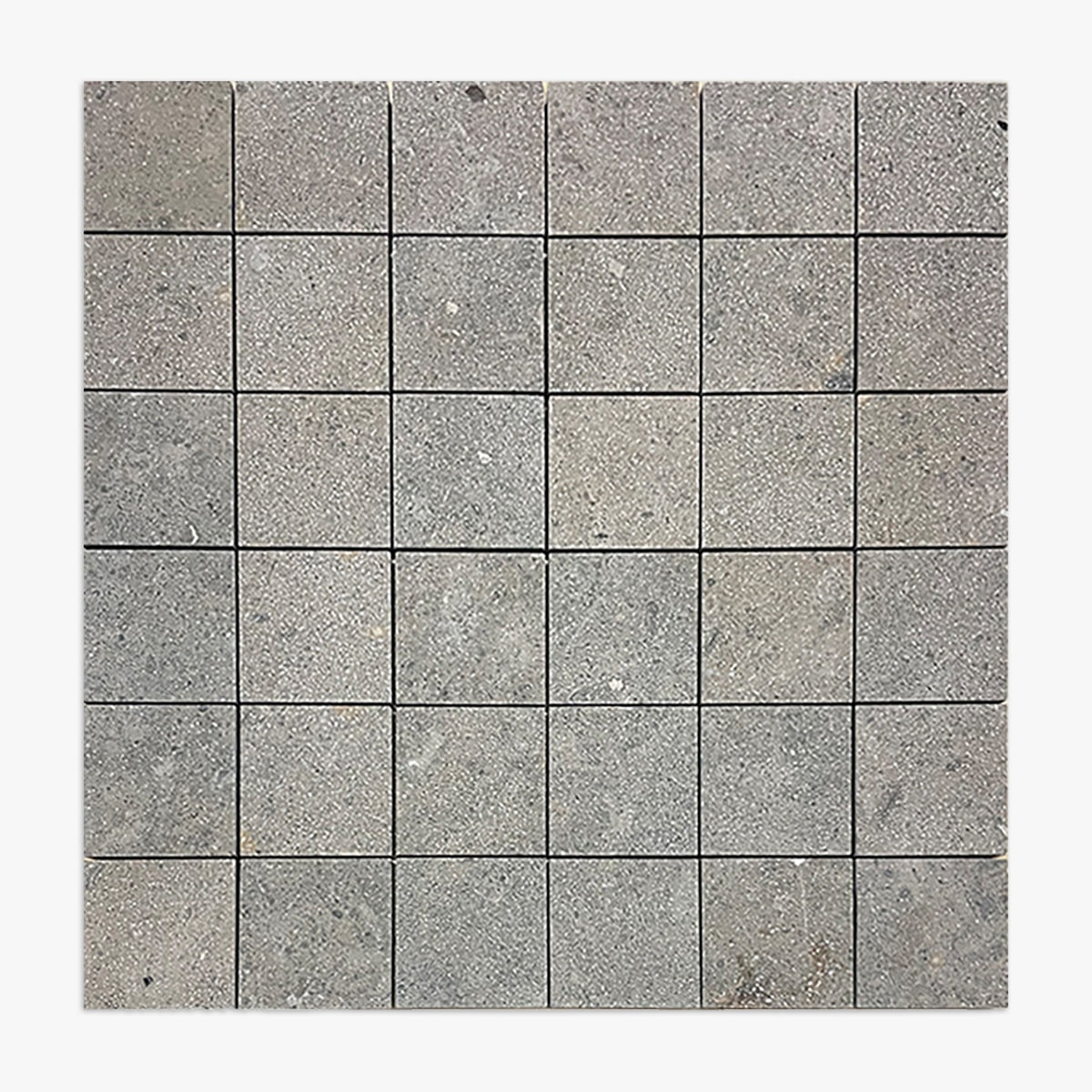 Graphite Antiqued 2x2 Limestone Mosaic – Calacatta Tile