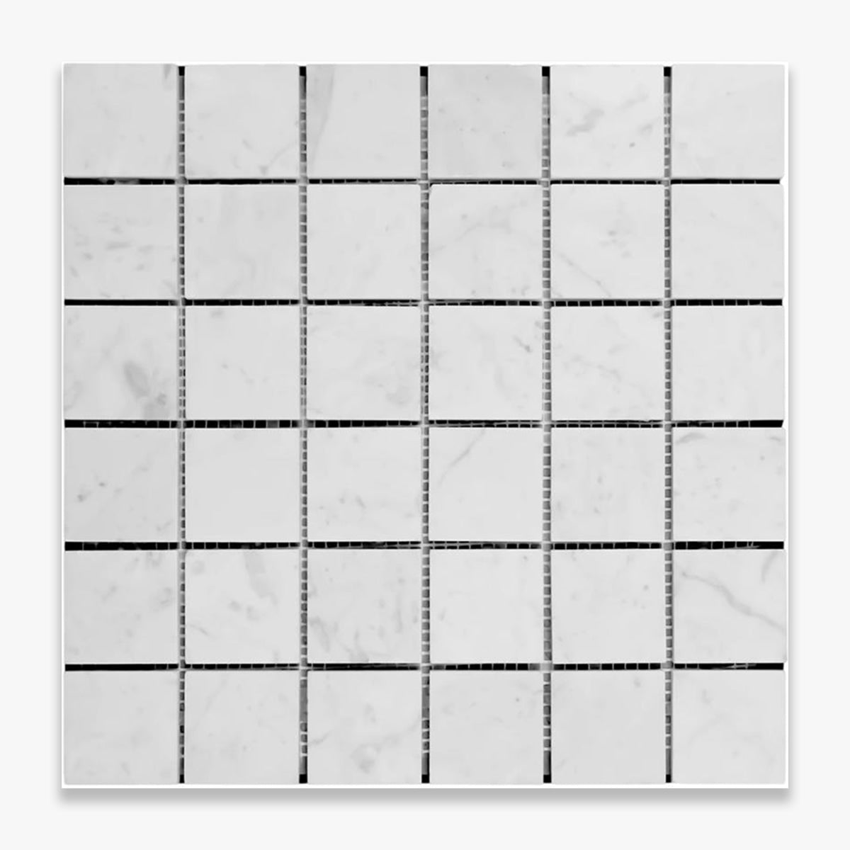 Carrara White Honed 2x2 Marble Mosaic – Calacatta Tile